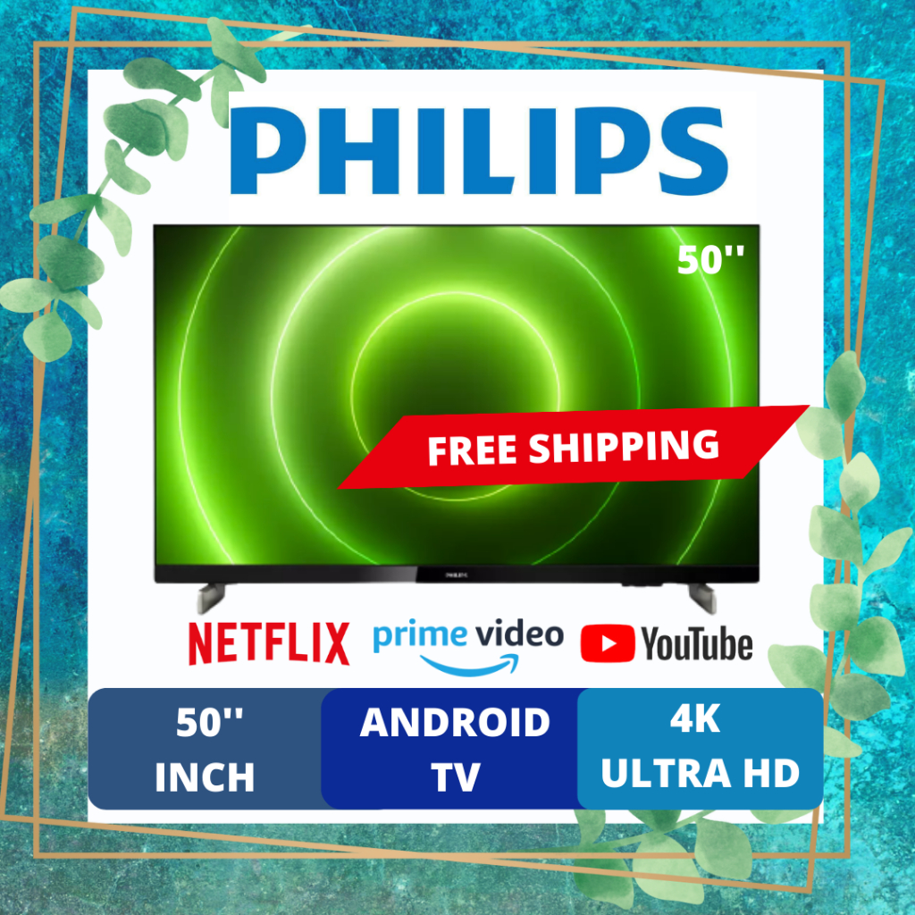 【FREE SHIPPING】 Philips 50 Inch 4K UHD LED ANDROID TV ( 50" ) 50PUT7406 ...