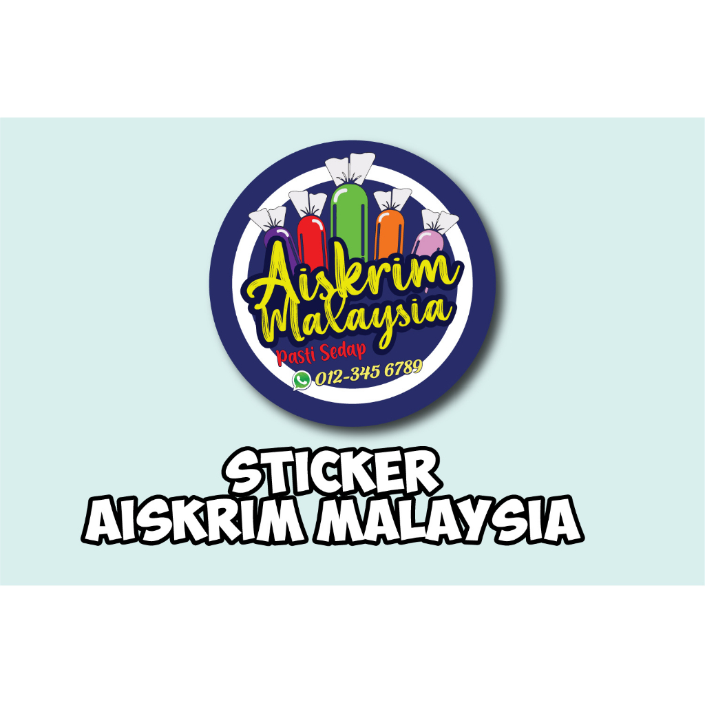 140PCS Sticker aiskrim malaysia | ice cream malaysia | free design ...