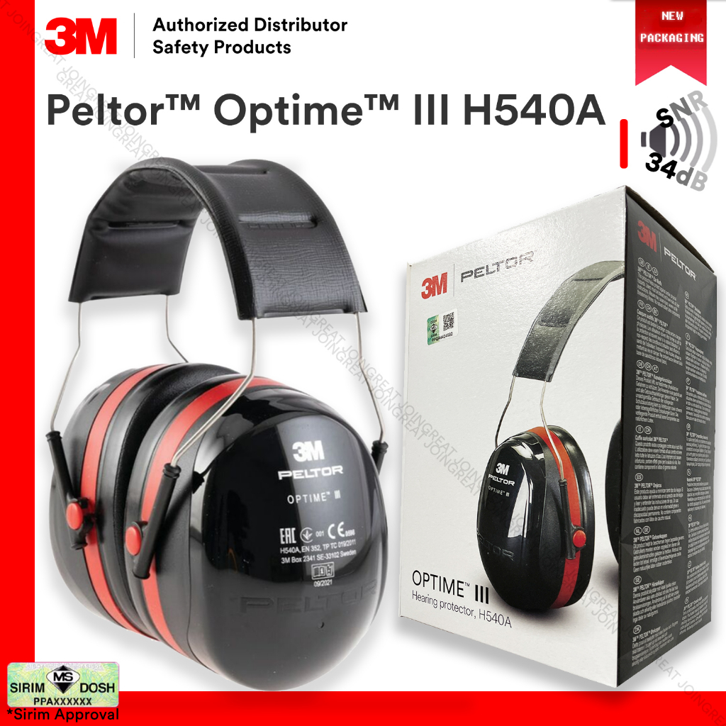 3M H540A H10A Peltor Optime III Over-The-Head Safety Ear Muff / Optime ...