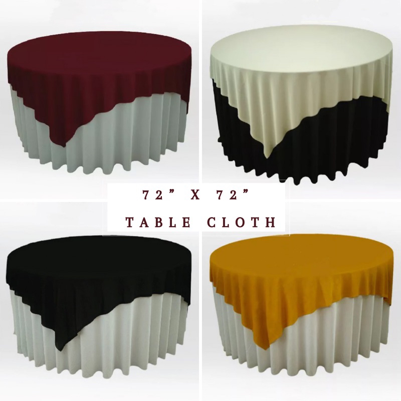 Kain PQ Table Top/ Overlay/Table Cloth 72"x72" (1 pcs) | Shopee Malaysia