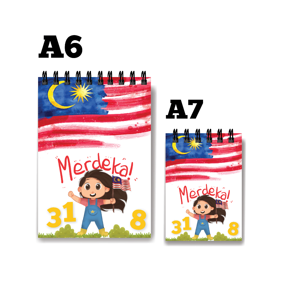 100pgs 200pgs Merdeka Notepad A6 A7 / Buku Nota Merdeka / Malaysia ...