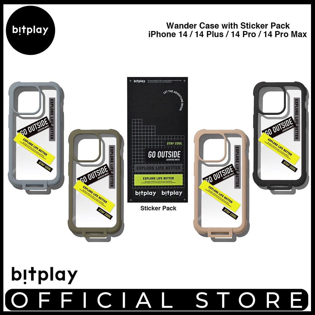 Bitplay Wander iPhone 14 6.1/14 Pro/14 Plus/14 Pro Max Transparent Phone Case With Sticker Pack ...