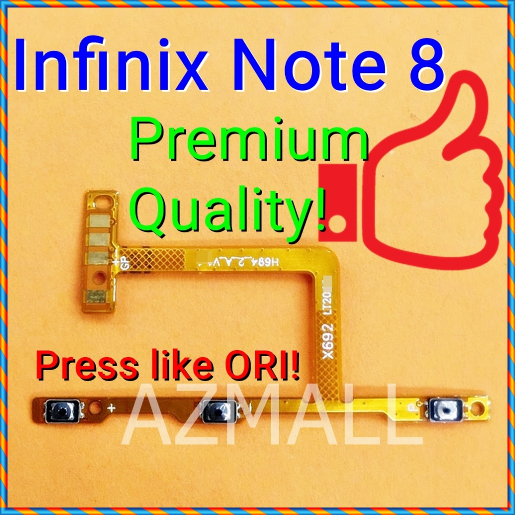 (Press like ORI) NEW On Off Power Volume Buttons Switch Flex Ribbon for Infinix Note 8 /Note8 ...