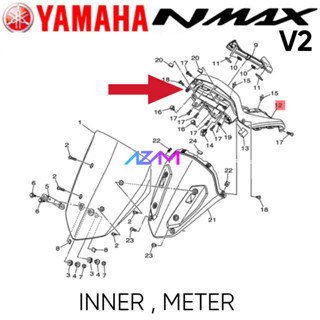 NMAX V2 / NMAX 2020 INNER 💯 ORIGINAL YAMAHA PANEL CONSOLE 1 COVER ...