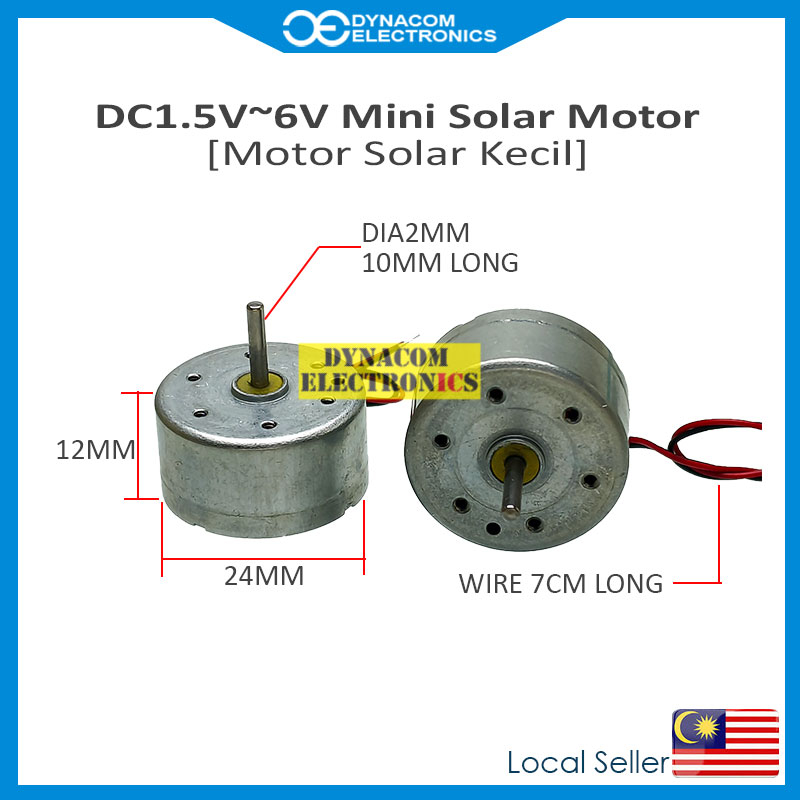 DC 1.5V 3V 4.5V 5V 5.5V 6V Mini Round Solar Motor for DIY Solar Project ...