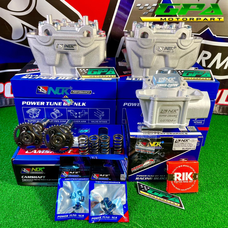 NLK PERFORMANCE TOP COMBO SET RS150 RSX SPEC62 SUPERHEAD V5 PORTING CNC BLOCK SET V2 SUPER ...