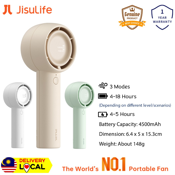 JisuLife FA42-1 - JisuLife HandHeld Fan Life5 (Super-Mini Turbo Fan - 45000mAh) | Shopee Malaysia