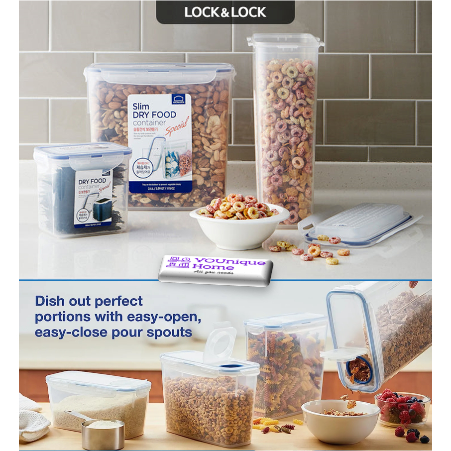 LocknLock Cereal Grocery Dry Noodle Grains Fresh Keeping Food Container ...