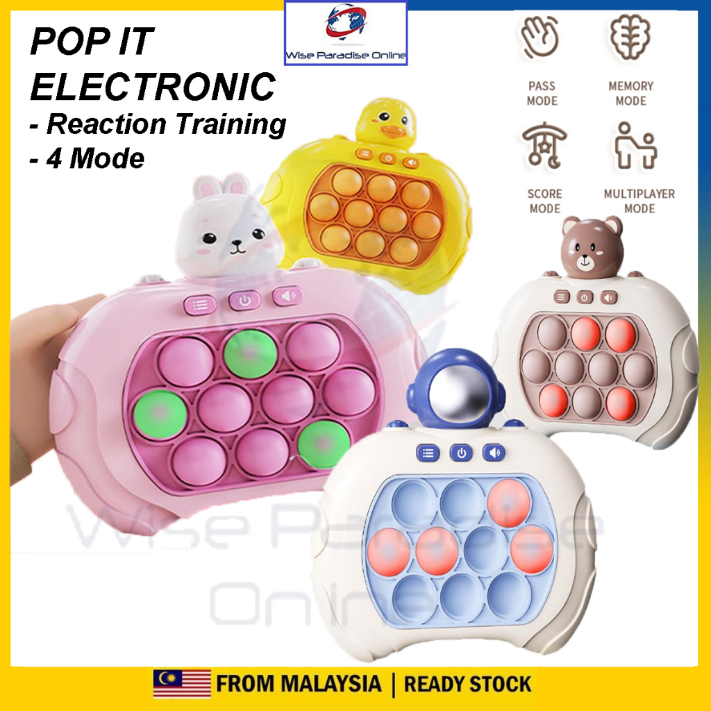 Quick Push Game Pop It Electronic Speed Educational Toys Bubble Fidget ...