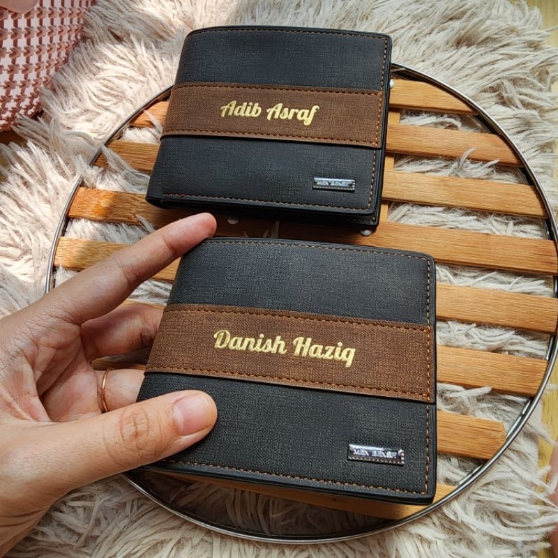 Tempah Nama Wallet Lelaki Hadiah Custom Man Wallet Dompet Lelaki Ayah ...