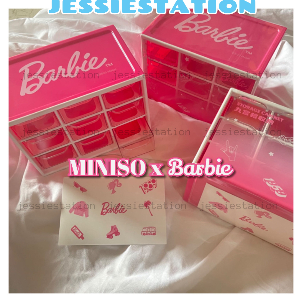 Ready Stock / MINISO x Barbie Drawer Storage Box Small Storage Case ...