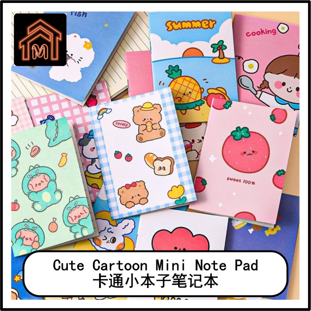【Ready Stock】Cute Cartoon Mini Note Pad Memo Pad Note Book Stationery ...