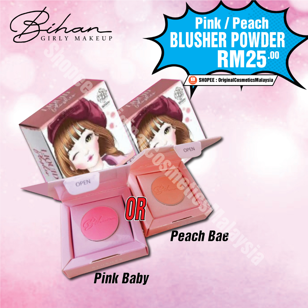 🎁BIHAN GIRLY MAKEUP ~ BLUSHER POWDER | Shopee Malaysia
