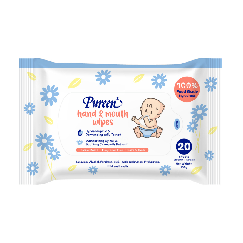Pureen Hand & Mouth Wipes 2 x 20's | HMW2020 | Shopee Malaysia