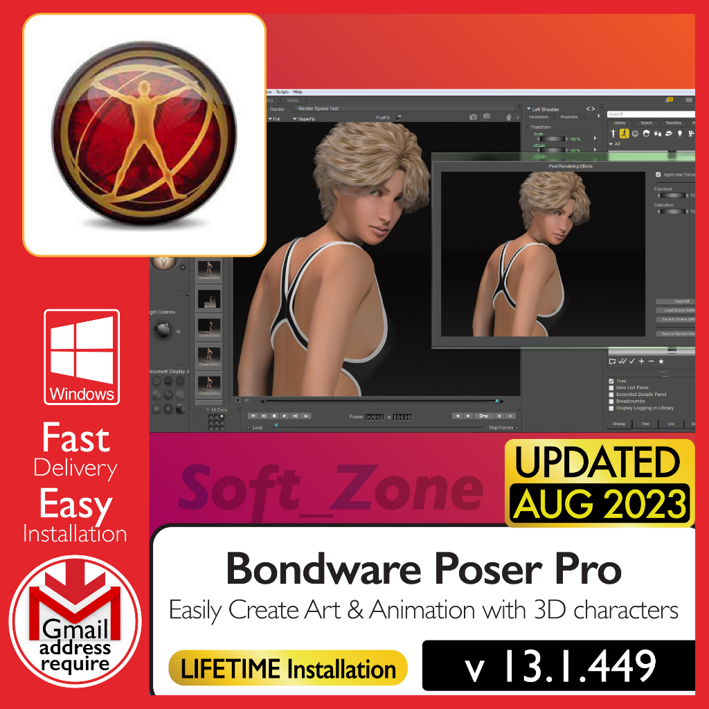 Bondware Poser Pro 13.3.1009 - Easily Create Art & Animation with 3D Characters | WIndows ...