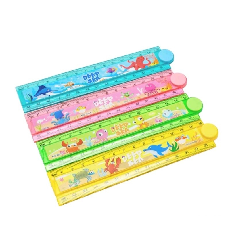 [ready stock 🇲🇾] kreati colourful plastic ruler cartoon design | Shopee ...