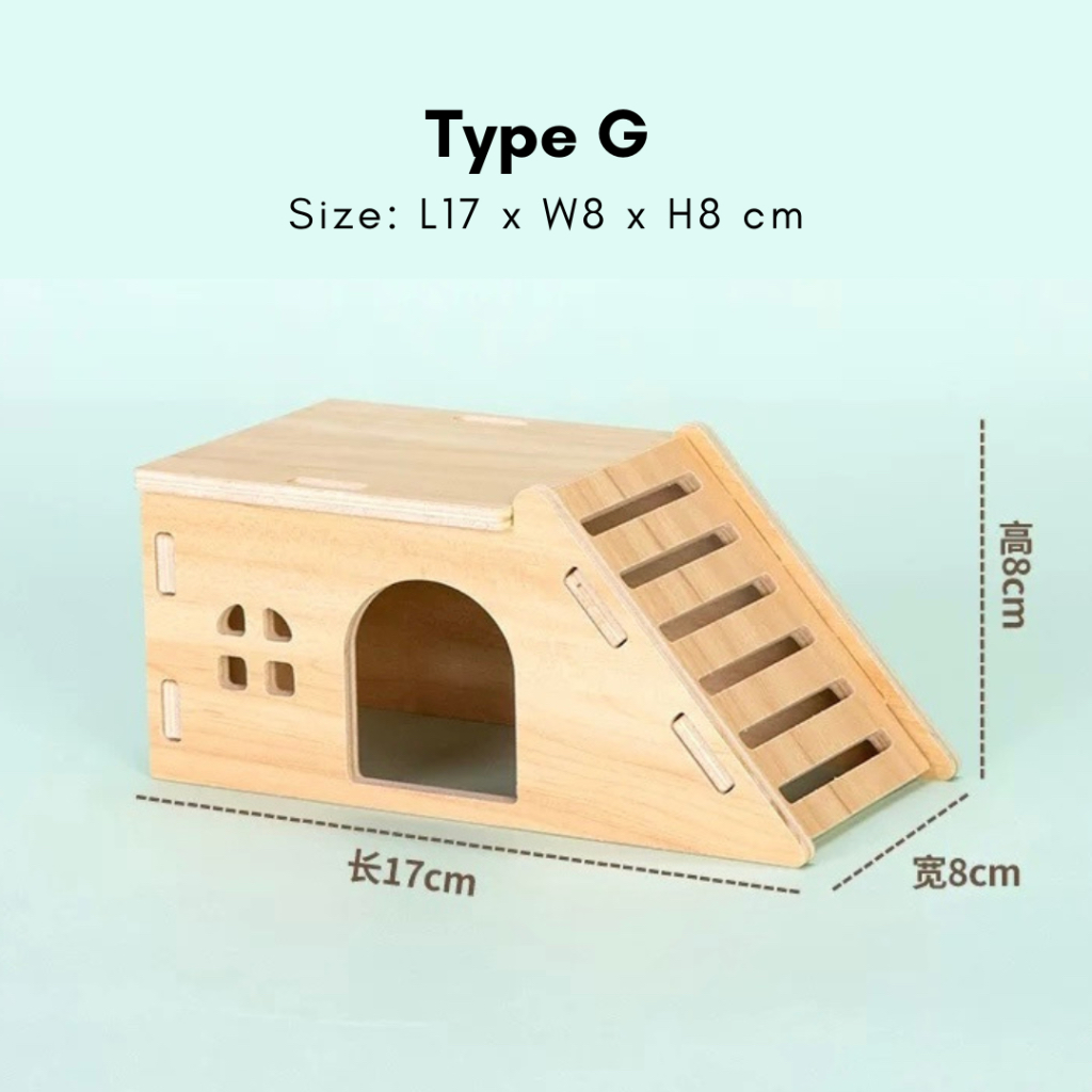 Hamster Wood House S/L hamster house hamster platform hamster ladder ...