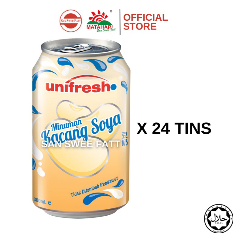 300ml x 24’s Unifresh Soya Bean Drink Minuman Kacang Soya 豆奶饮料 1 Carton ...
