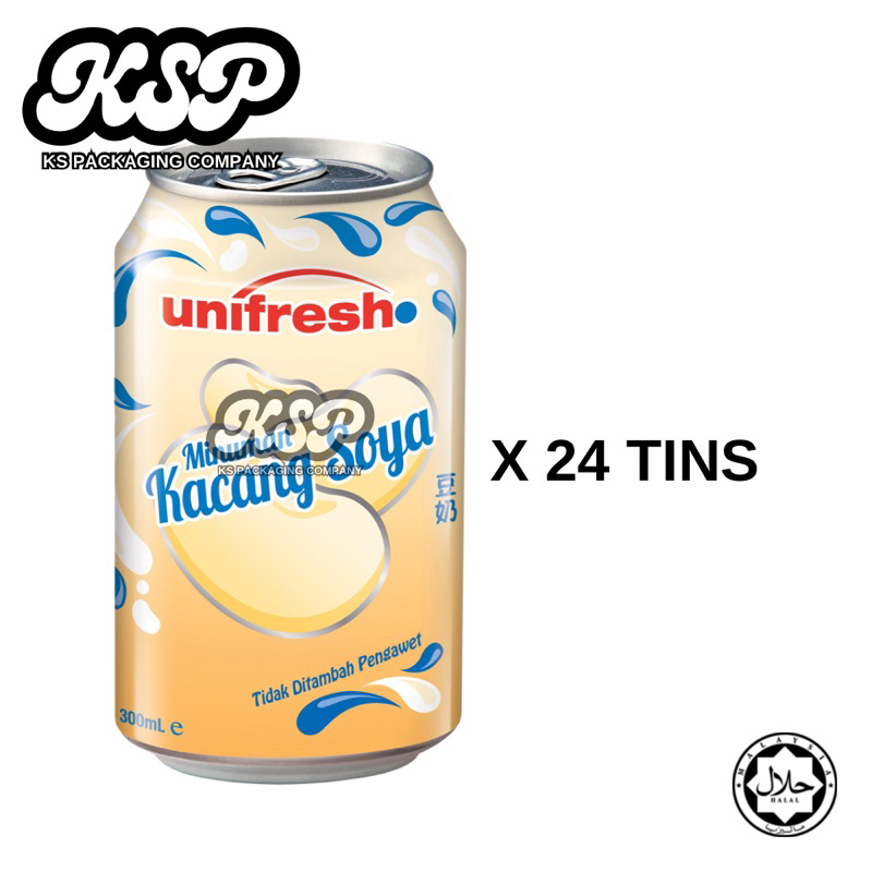 300ml x 24’s Unifresh Soya Bean Drink Minuman Kacang Soya 豆奶饮料 1 Carton ...