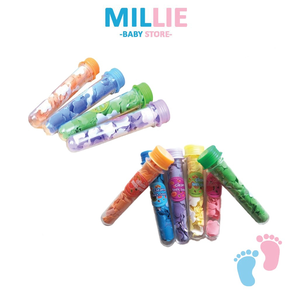 MILLIE Kids Test Tube Bottled Cleaning Antibacterial Petal Soap Flakes ...