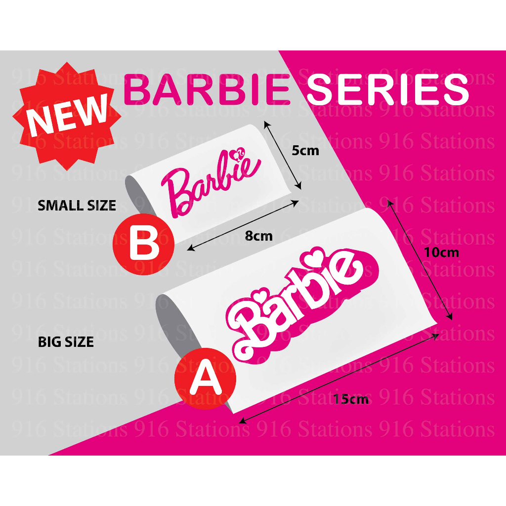 BARBIE LABEL MOTORCYCLE / CAR / DOOR LABEL EXTERIOR SHINNING LABEL ...