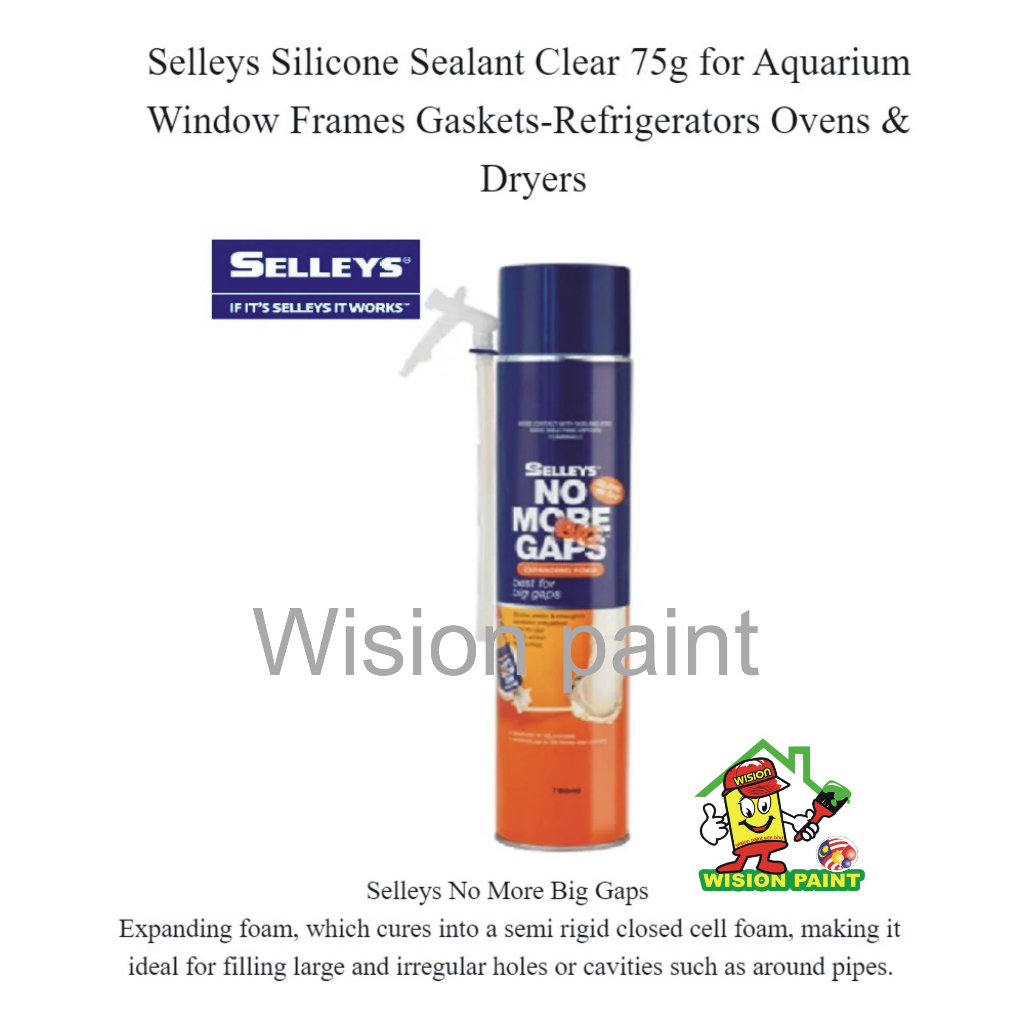 "SELLEYS" BIG No More Big Gaps Expanding Foam Gap Filler Wall Air Con ...
