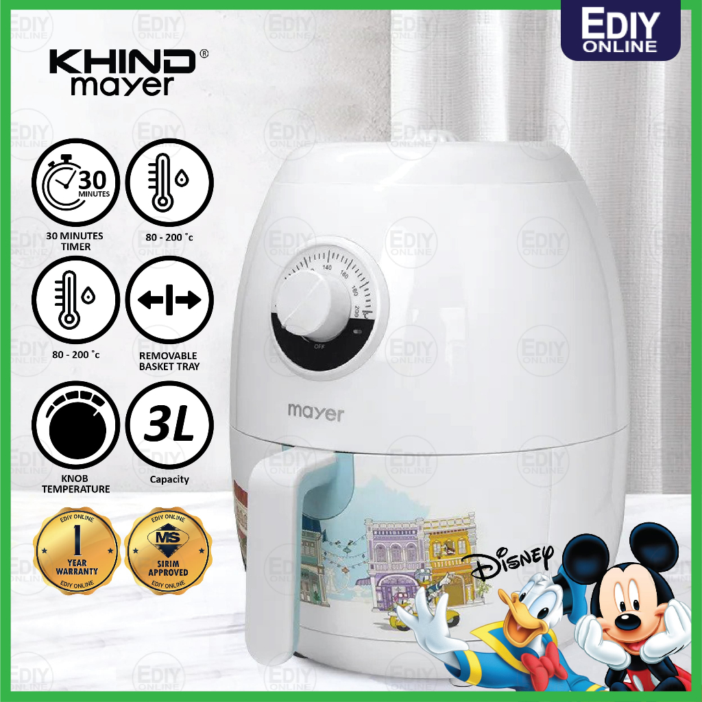 【NEW】 Disney Khind Mistral Mayer Healty Air Fryer 3.0L MMAF3000 Rapid ...