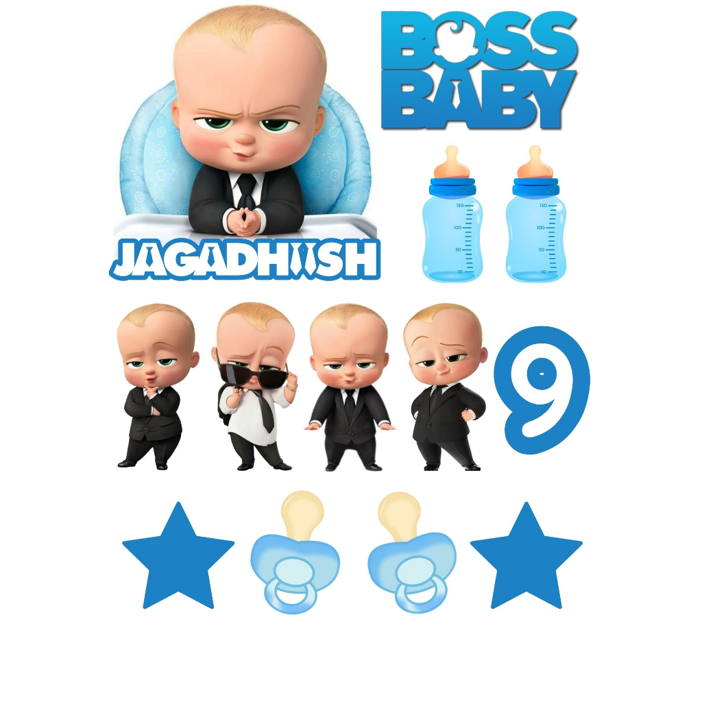 The Boss Baby Custom Topper Birthday Cake | Shopee Malaysia