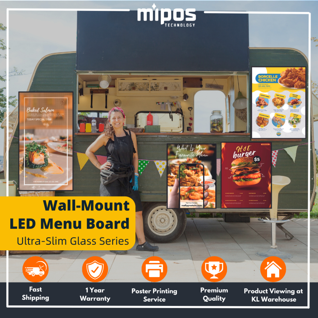 LED Menu Board | LED Glass Lightbox Menu | Restaurants Cafe LED Menu ...