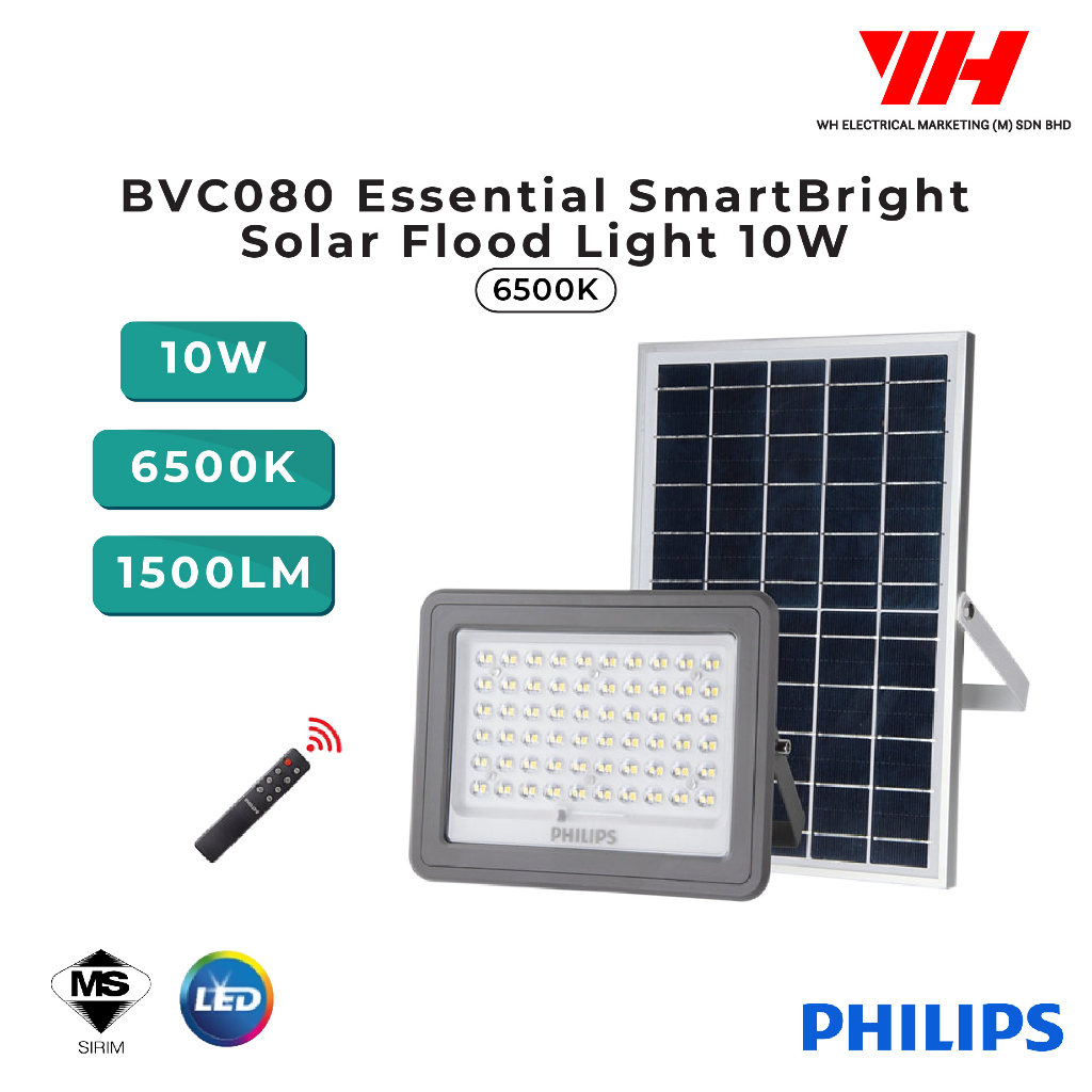 Philips BVC080 LED9 / LED15 / LED30 | 6W / 10W / 20W | 1500LM Essential SmartBright Solar ...