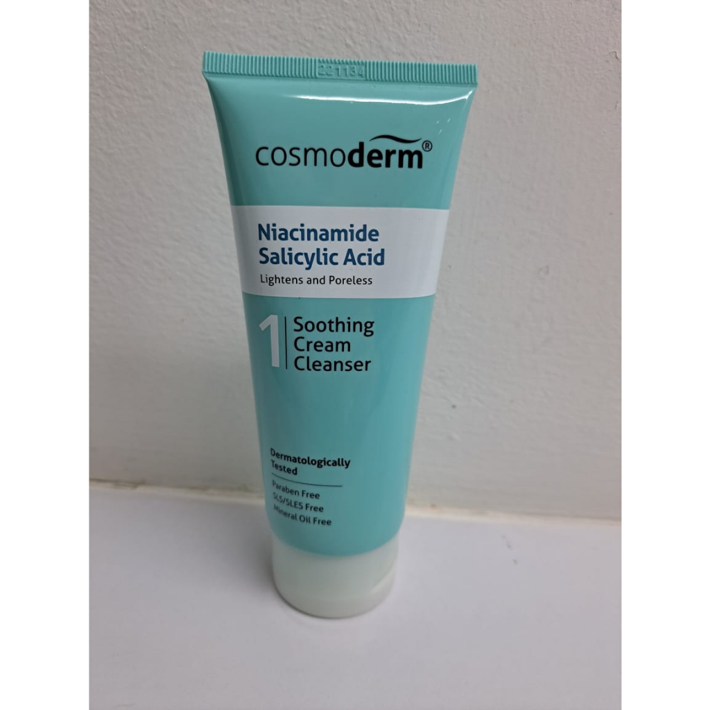 COSMODERM Soothing Cream Cleanser STEP 1 Niacinamide Salicylic Acid ...