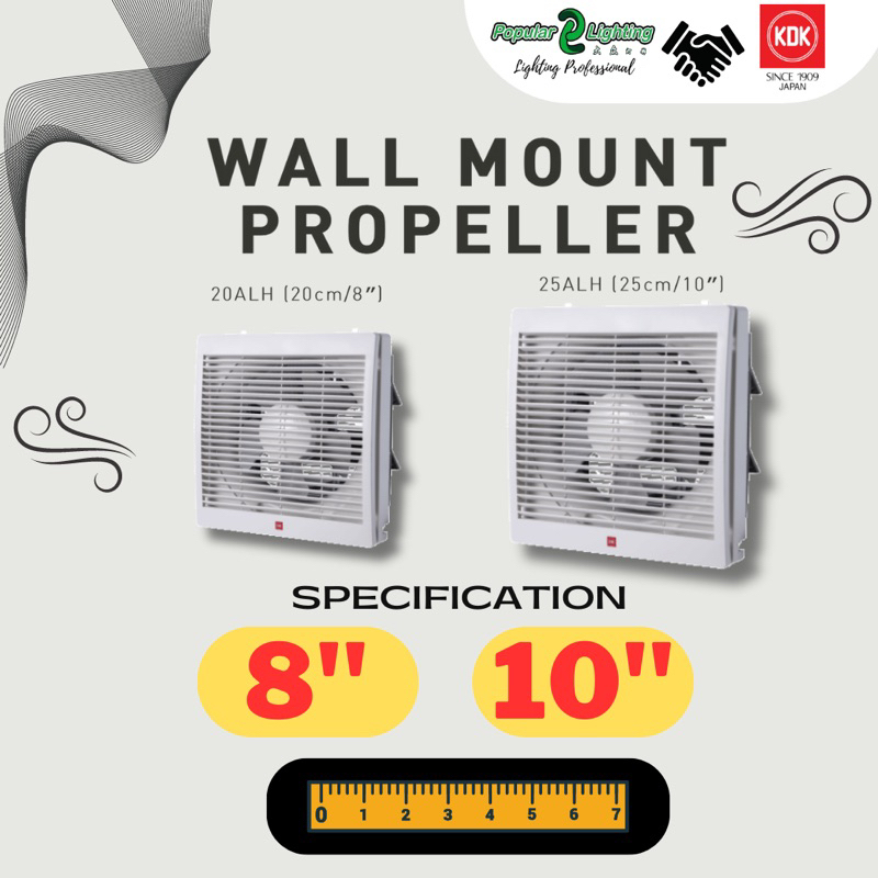 【Ready Stock】KDK 20ALA 8” 25ALA 10” Wall Mount Propeller Ventilating ...