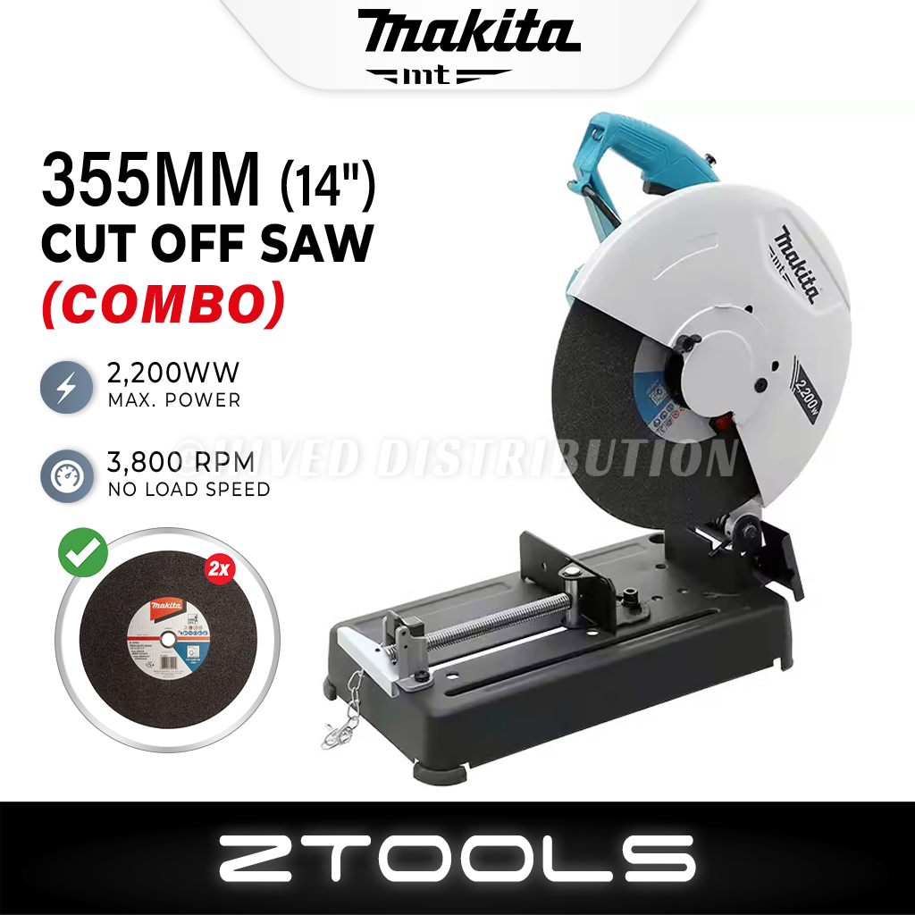 Makita 2200W/14" Cut Off Machine | Metal Chop Saw Cutter | Mesin Potong ...
