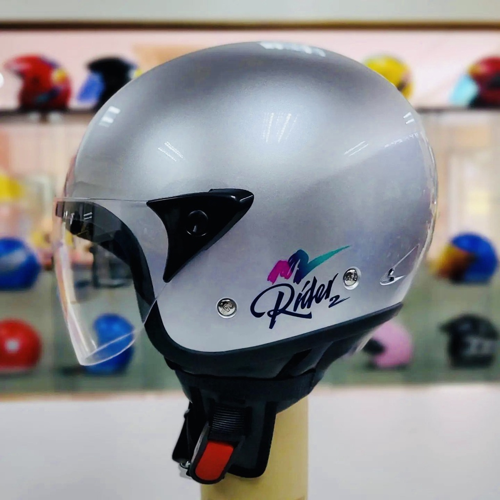 HELMET SGV RIDER 2 BALI STYLE MULTI COLOUR BLACK BLUE RED PINK SILVER ...