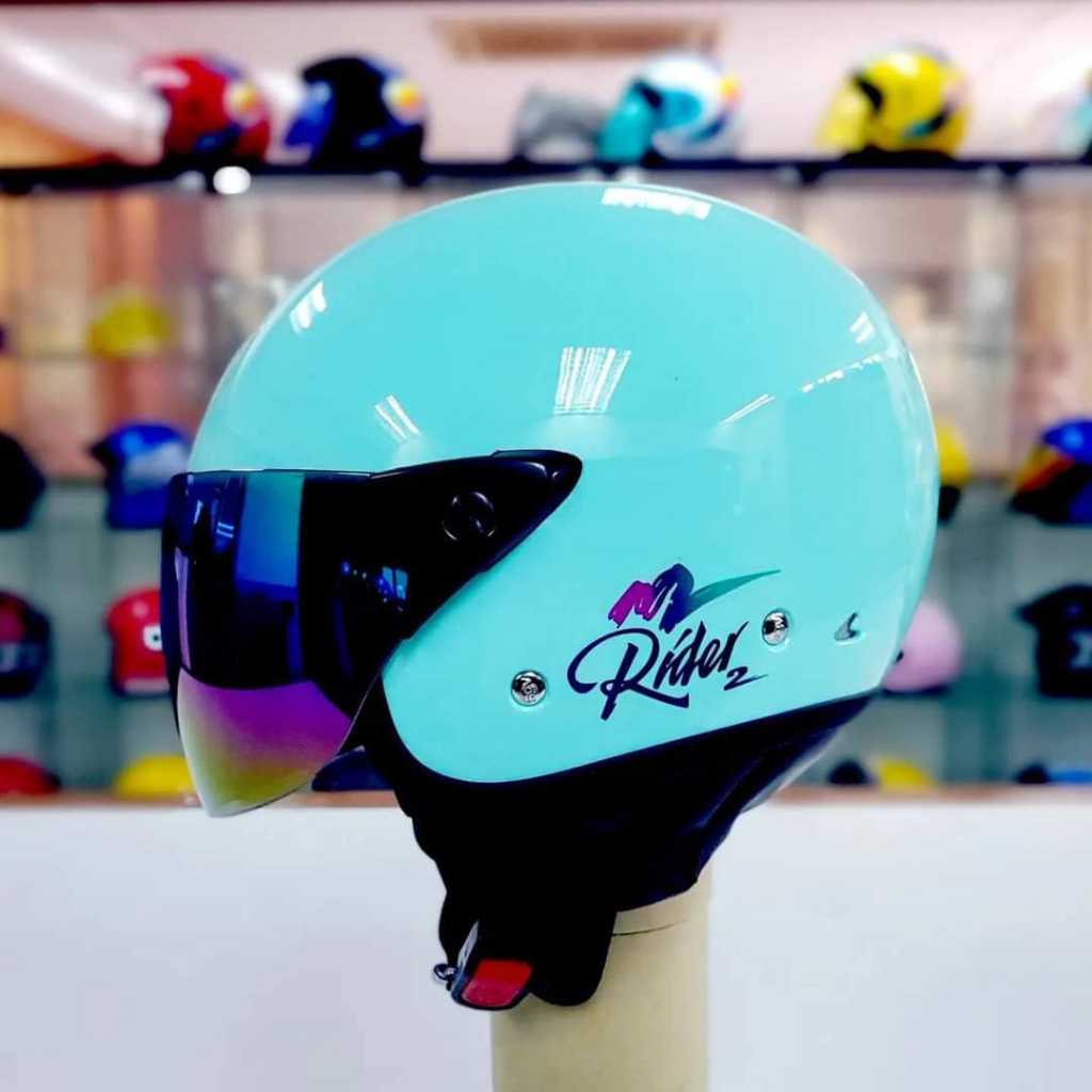 HELMET SGV RIDER 2 BALI STYLE MULTI COLOUR BLACK BLUE RED PINK SILVER ...