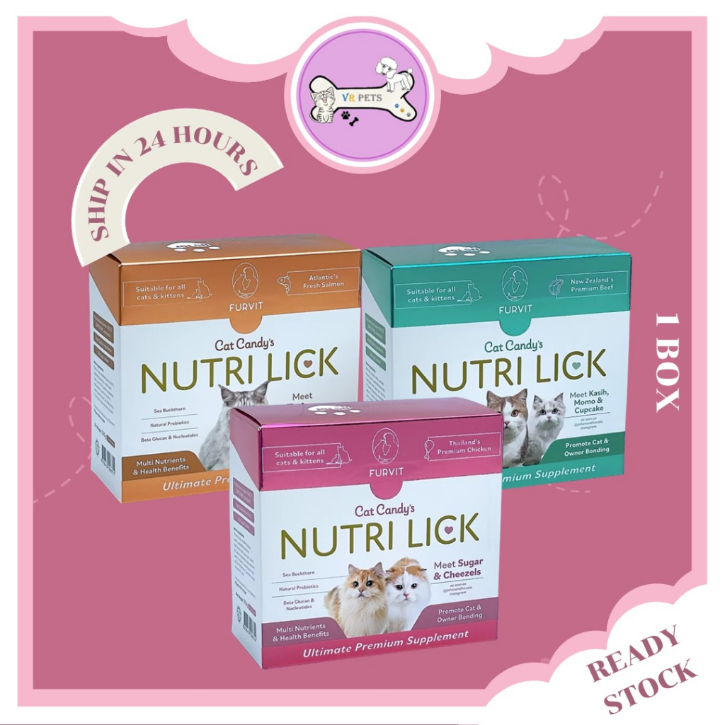 Furvit Cat Candy Nutri Lick 1 Box / 40 Sachet - (Salmon / Chicken ...