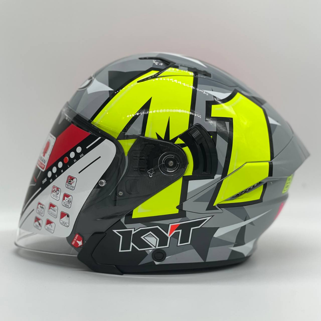 KYT NFJ Double Visor Rider Design Helmet Espargaro 2019 2020 Misano Dennis Foggia Leopard ...