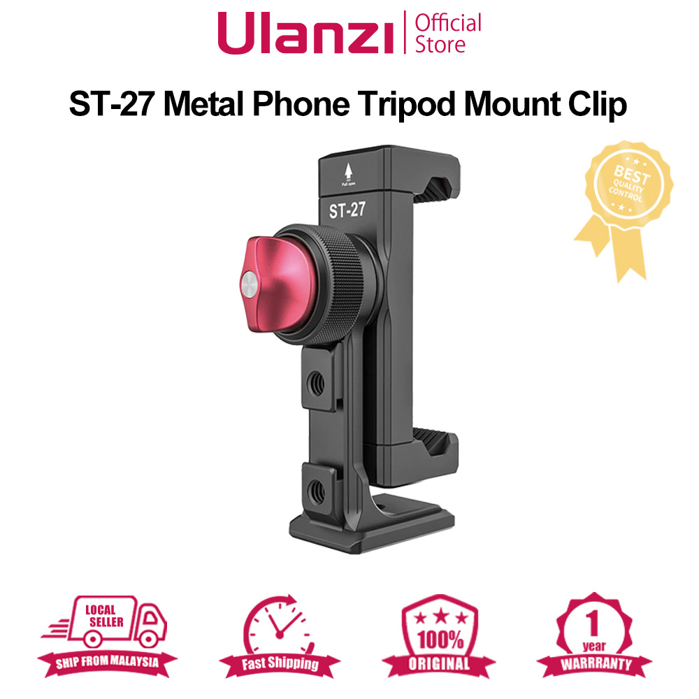 Ulanzi ST-27 Metal Phone Tripod Mount Clip 2476 | Shopee Malaysia