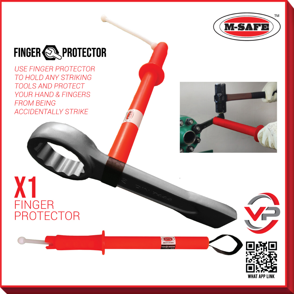 M-SAFE FINGER PROTECTOR FINGER SAVER TOOL FOR HAMMERING SLOGGING ...