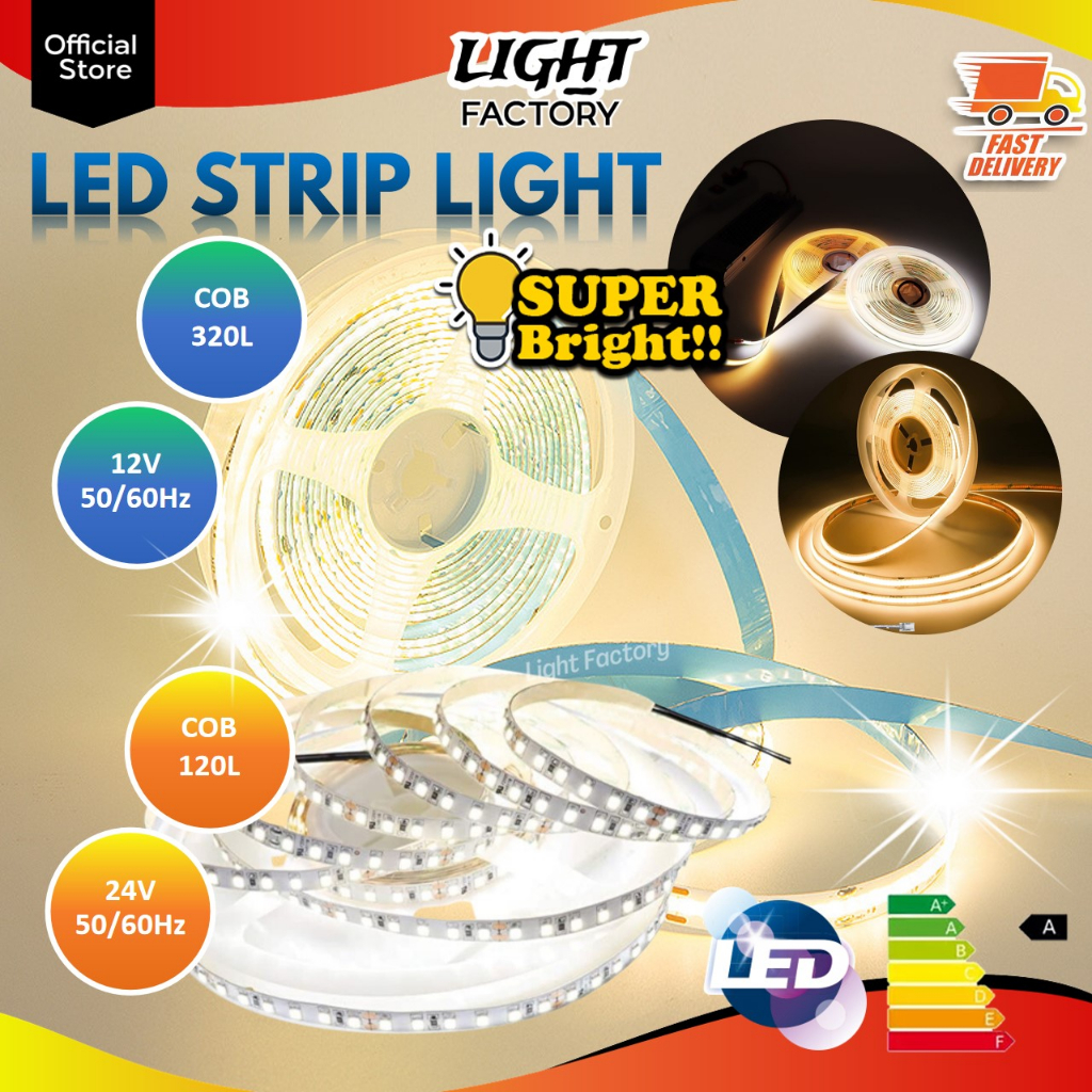 High Quality Switching Power Supply 5 Meter LED Light Strip COB Ultra ...