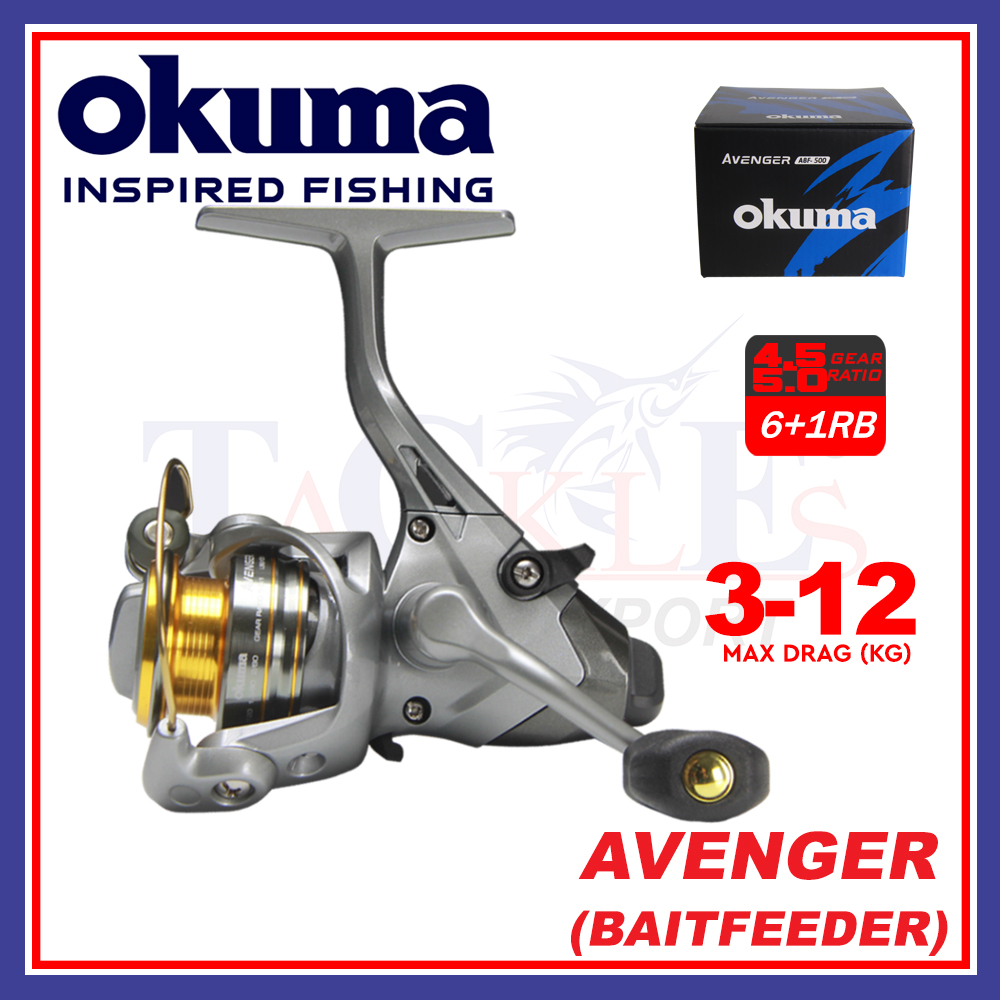 Okuma Avenger Baitfeeder ABF Mesin Pancing Spinning | UL Ultralight ...