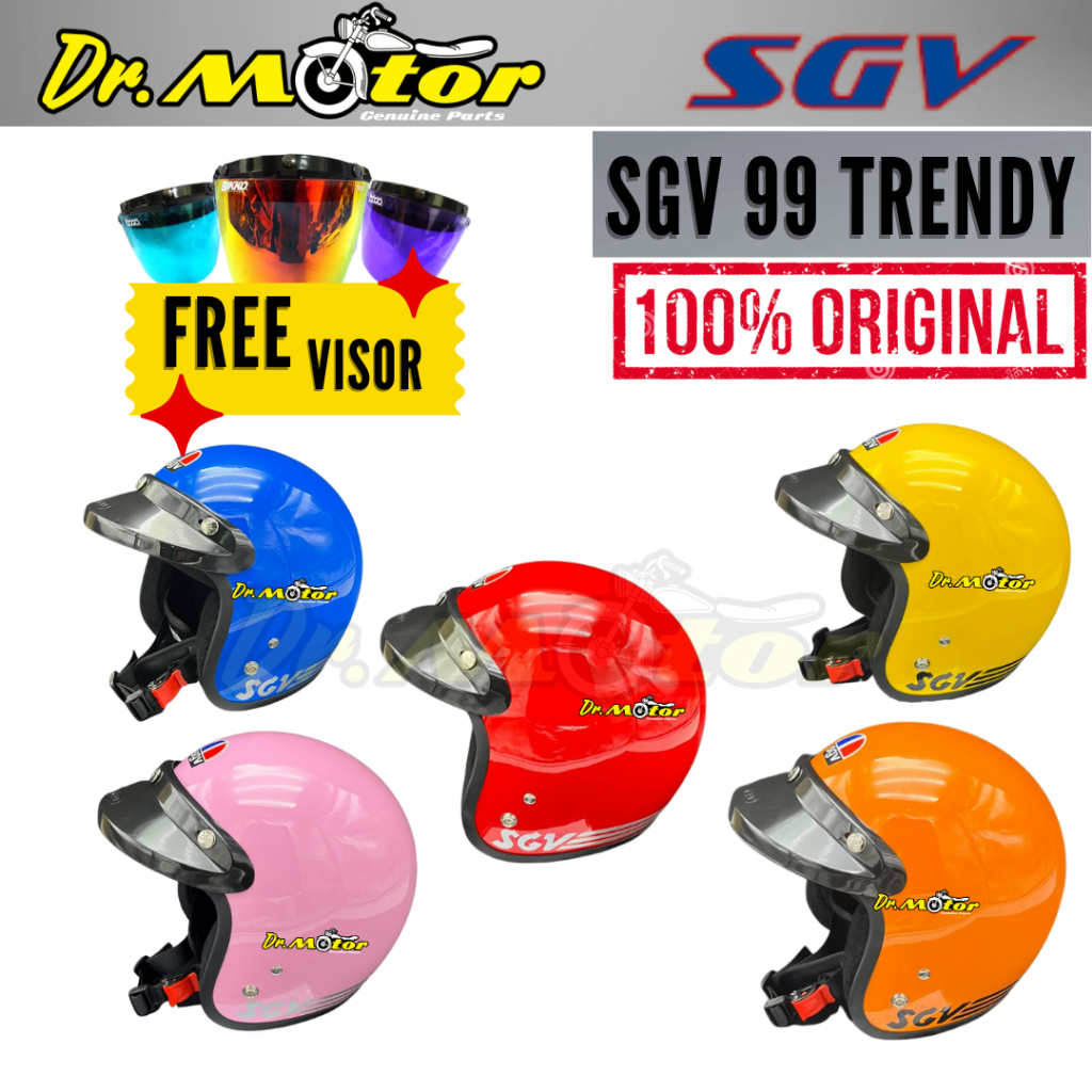 SGV 99 SGV99 Trendy Red Pink Blue Orange Yellow Helmet Buckle Clip ...