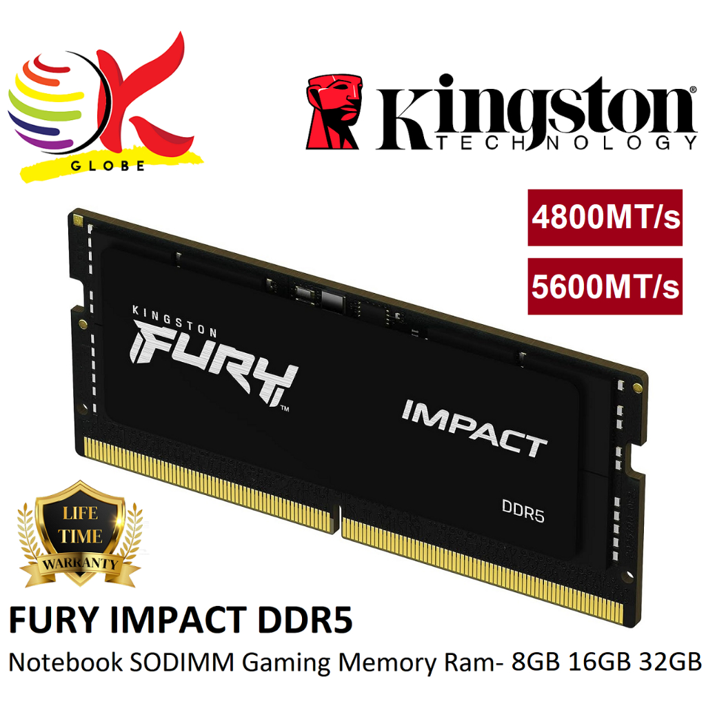 KINGSTON DDR5 FURY IMPACT NOTEBOOK SODIMM GAMING RAM DESKTOP LAPTOP MEMORY RAM (4800MT/s ...