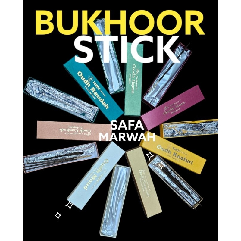 BUKHOOR STICKS PREMIUM oudh Raudah Oudh Rose oudh Kasturi oudh mood ...