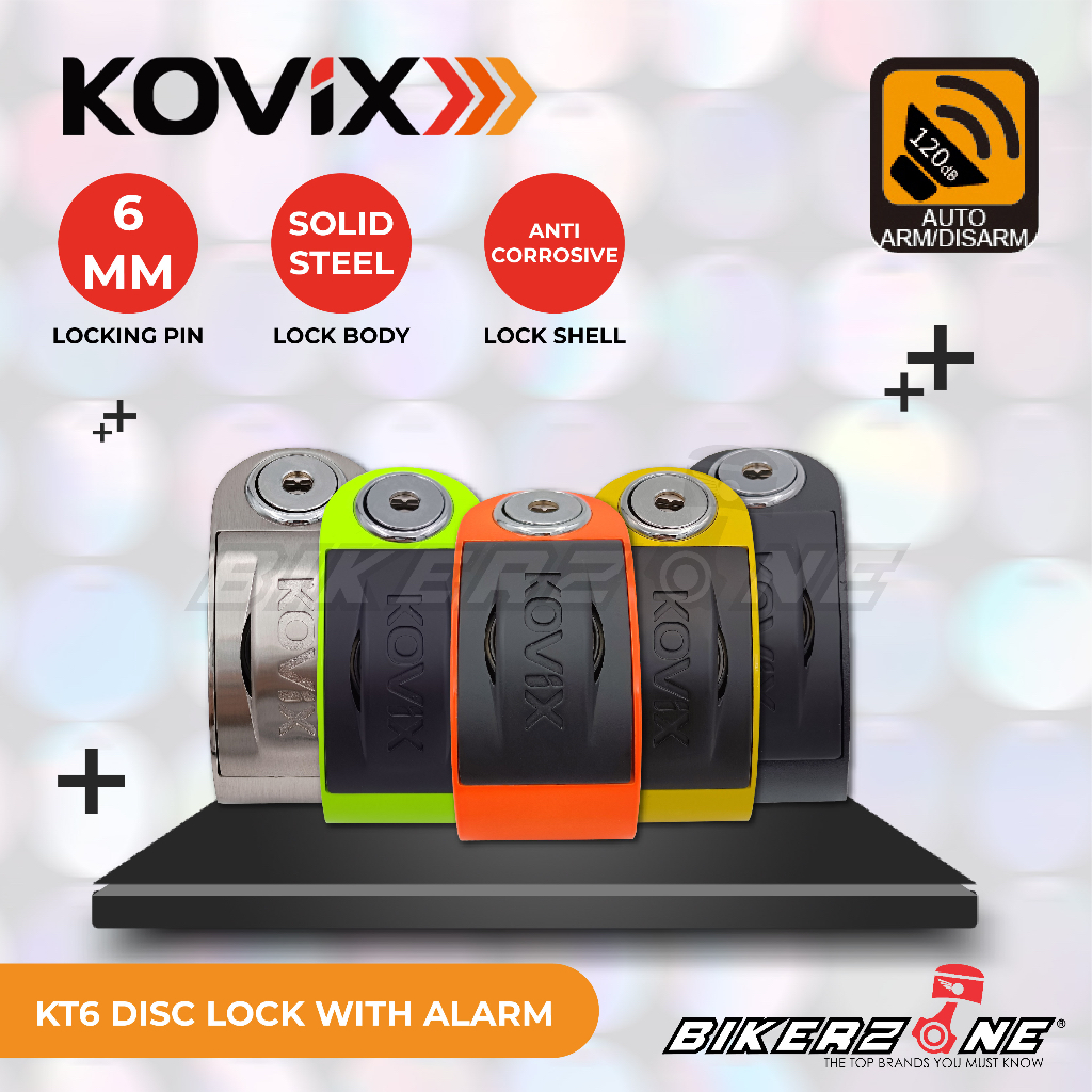 KOVIX KT6 Disc Lock with Alarm for motorcycle by Bikerzone Official ...