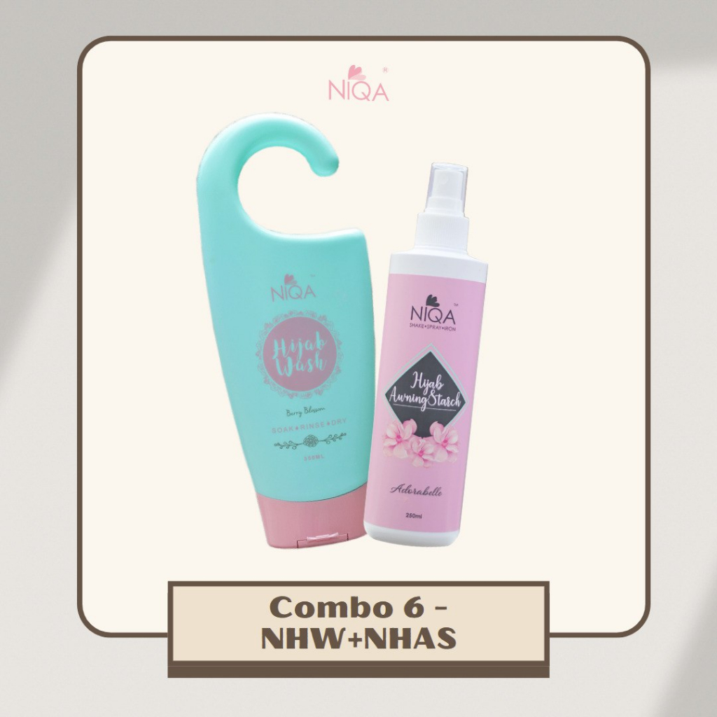 (Niqa HQ) COMBO 6 - HIJABWASH + HIJAB AWNING STARCH | Shopee Malaysia