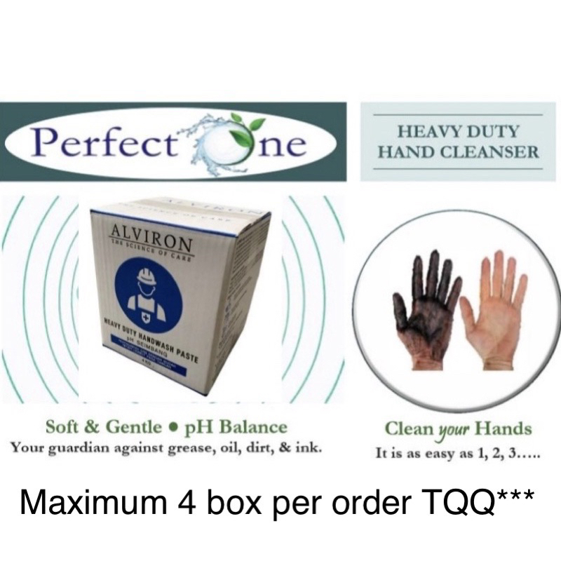 PERFECT ONE ALVIRON HEAVY DUTY BLACK HAND POWDER HANDWASH PASTE 4kg ...