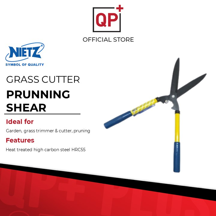 NIETZ GRASS CUTTER SCISSORS CARBON STEEL 10" PRO HEDGE SHEAR GARDEN ...