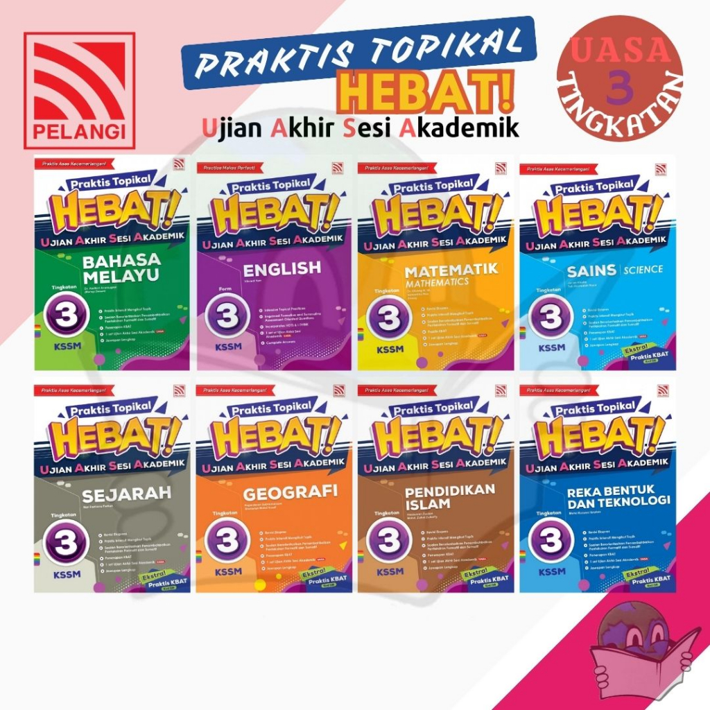 Buku Latihan Praktis Topikal HEBAT! UASA 2023 KSSM Tingkatan 3 - BM/Eng/Mate/Sains/Sejarah ...