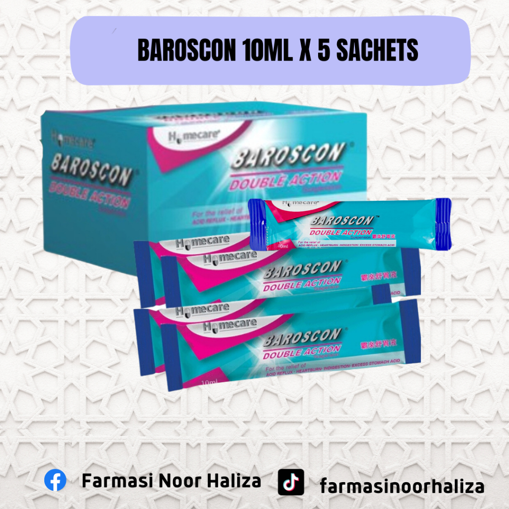 BAROSCON DOUBLE ACTION 5 SACHETS X 10ML | Shopee Malaysia